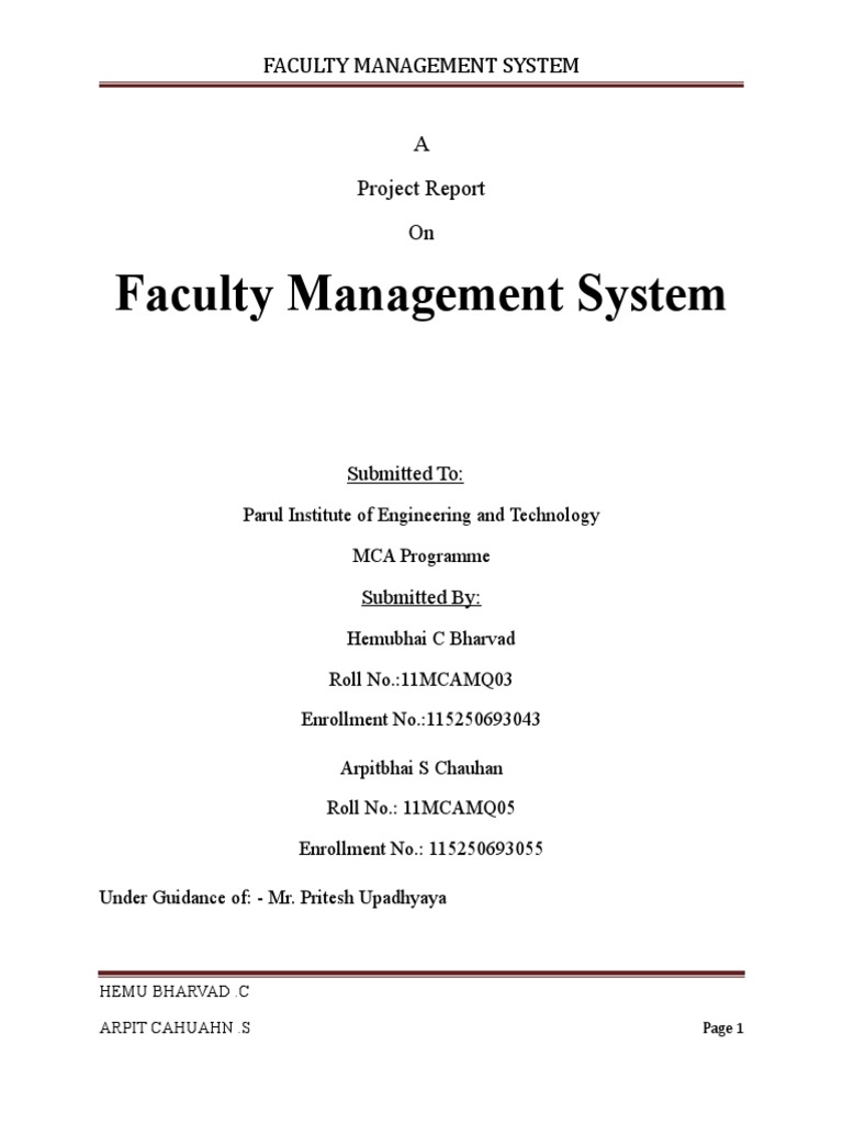 Final Faculty Management System | PDF | C (Programming Language ...
