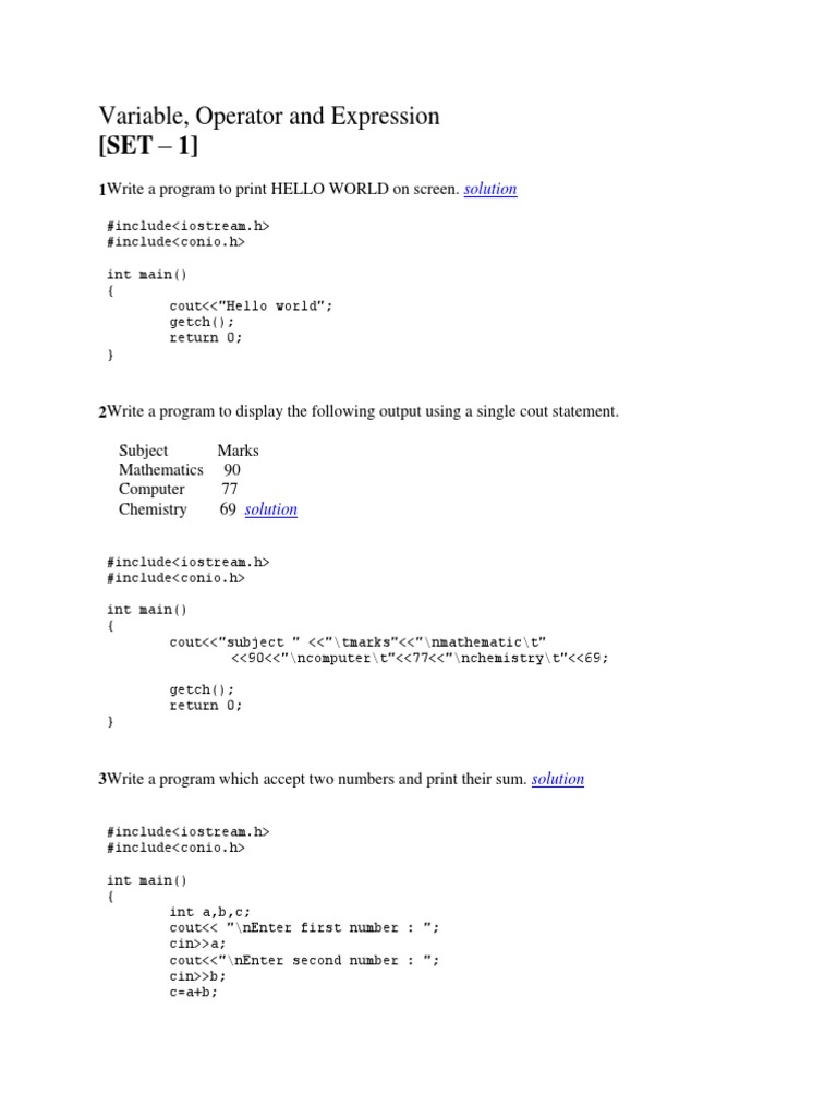 C++ Questions With Answers For Civil Engineering Students PDF | PDF ...