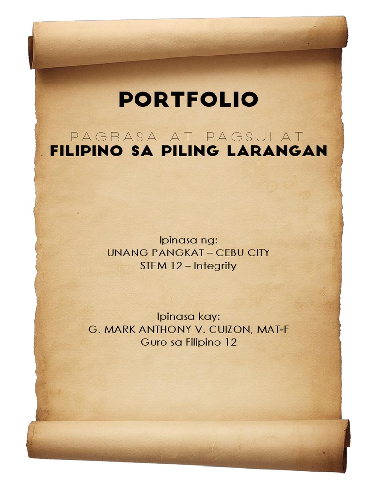 Filipino Portfolio PDF | PDF