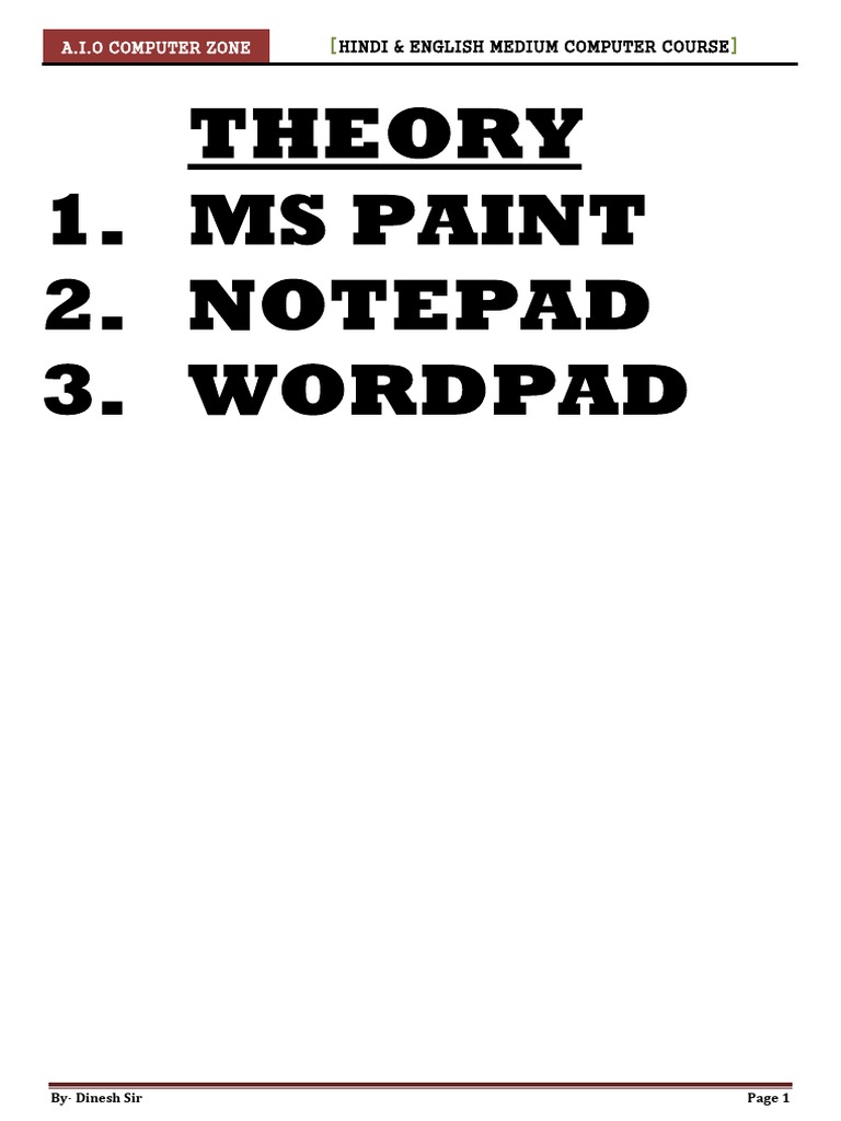 Paint& Notepad | PDF
