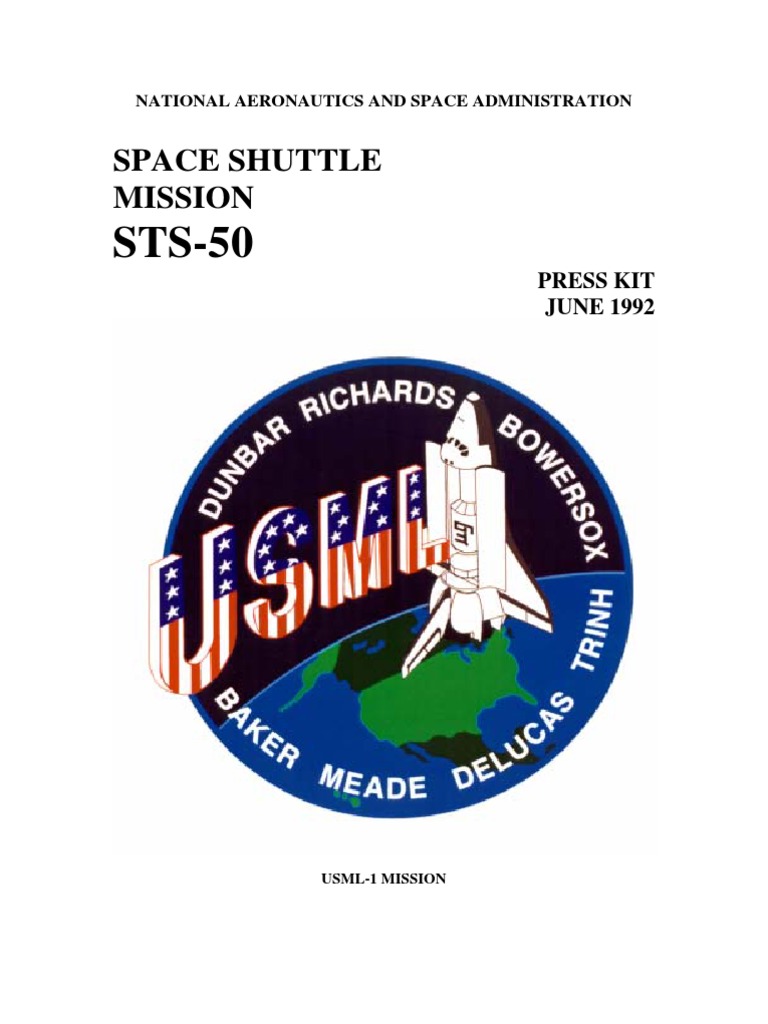 STS-50 Press Kit | PDF | Spacelab | Space Shuttle