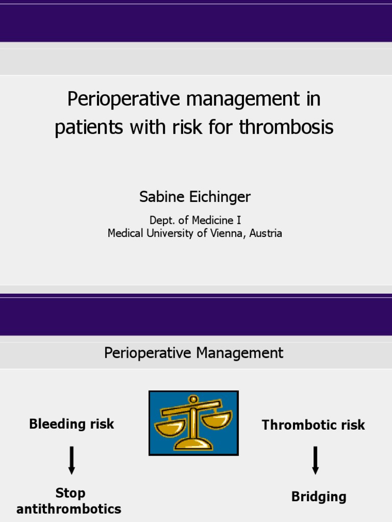 Bridging Anticoagulant | PDF | Hematology | Medical Specialties