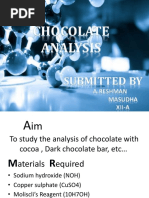 Best Chemistry Investigatory Project - Class XI & XII - Chocolate ...