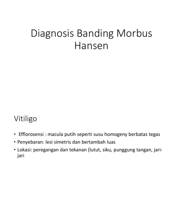Diagnosis Banding Morbus Hansen | PDF