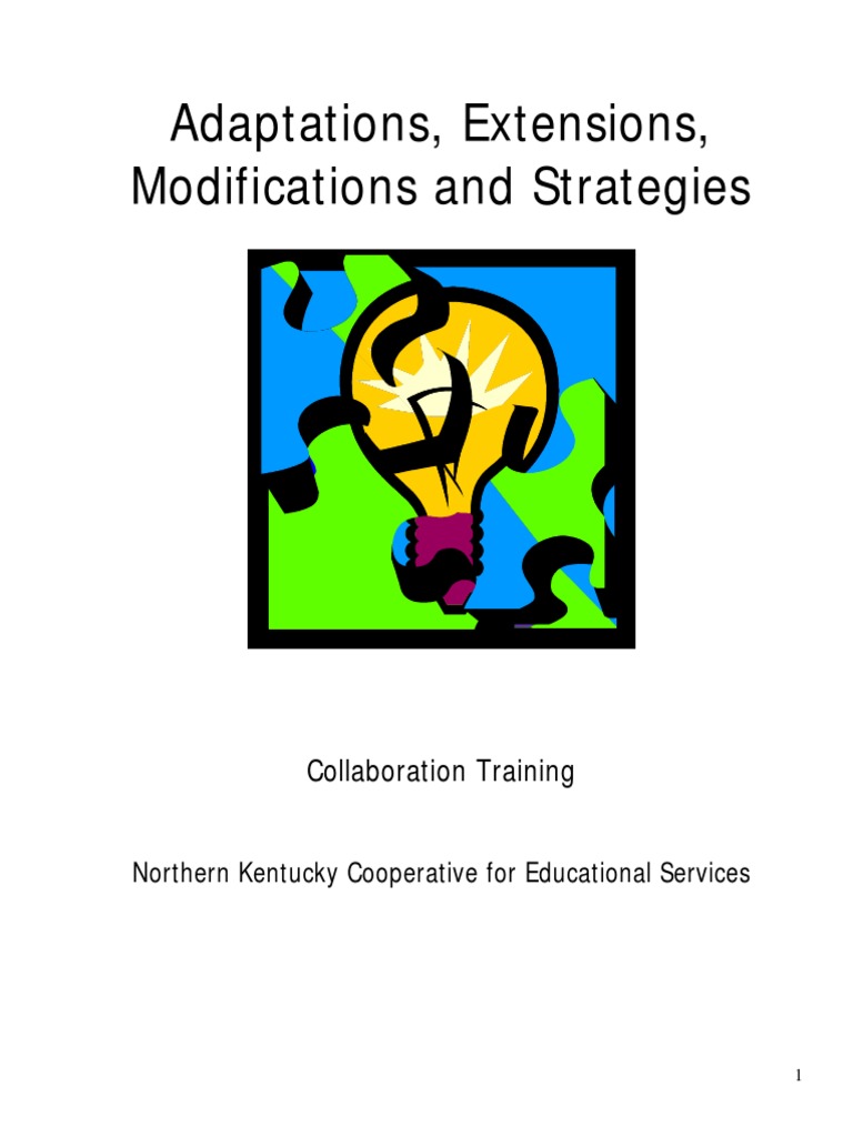 Adaptations Extensions Modifications and Strategies PDF | Download Free ...