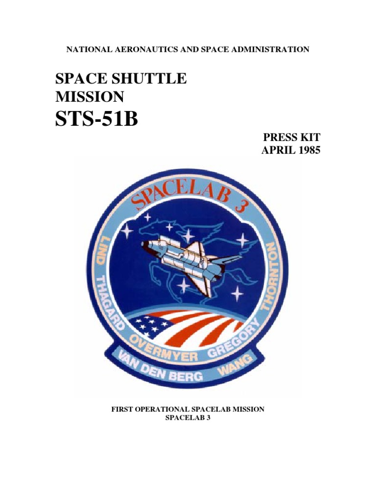 STS-51B Press Kit | PDF | Space Shuttle | Spacelab