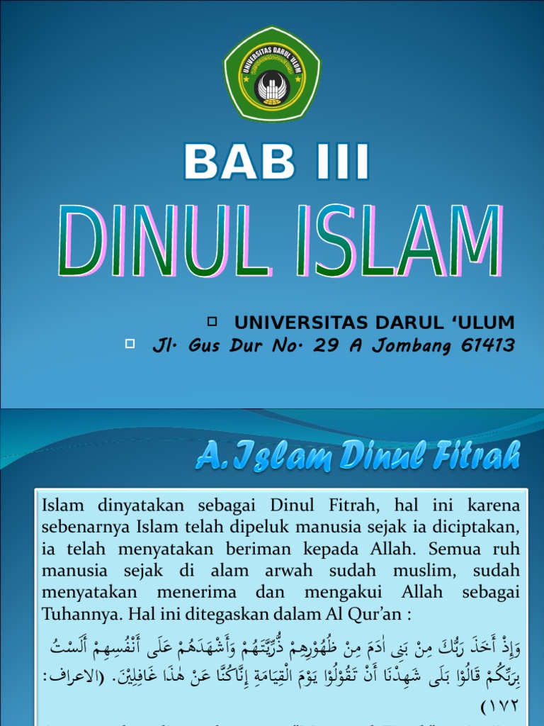 Bab-Iii (Dinul Islam) | PDF