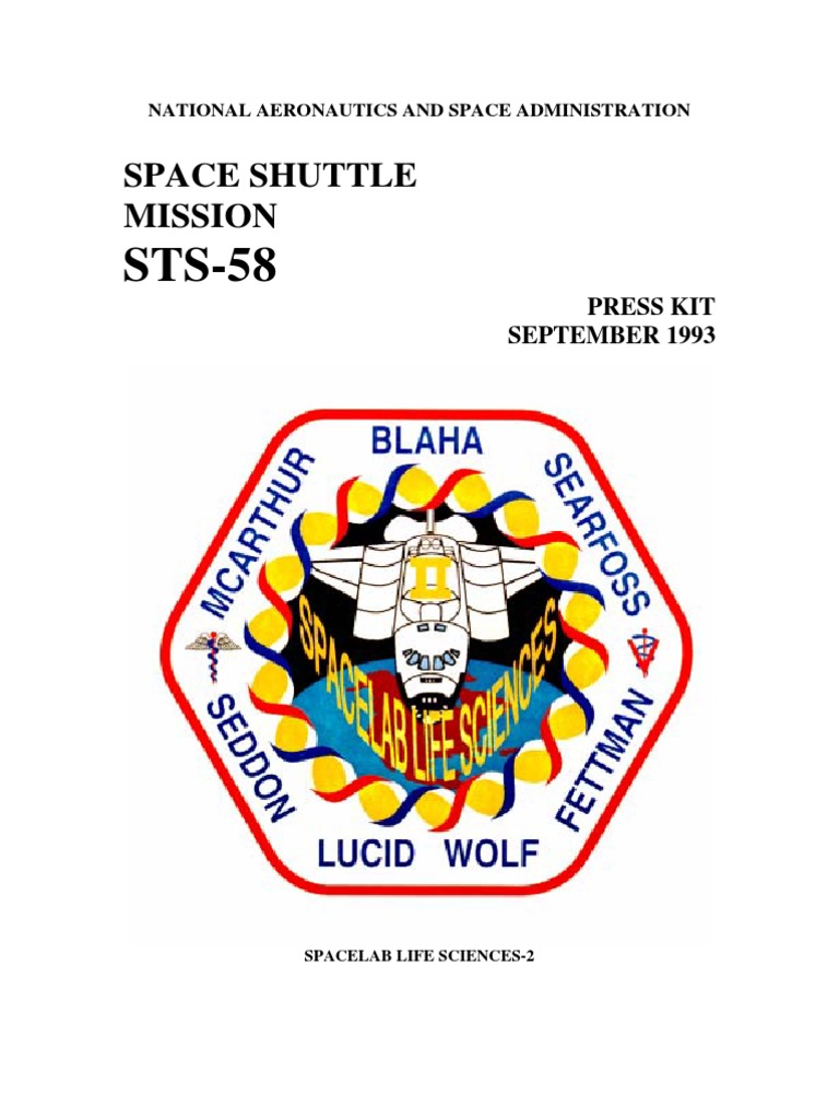 STS-58 Press Kit | PDF | Micro G Environment | Space Shuttle