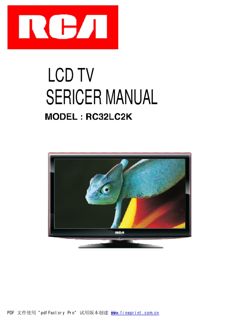 RCA RC32LC2K LCD Service Manual PDF | PDF