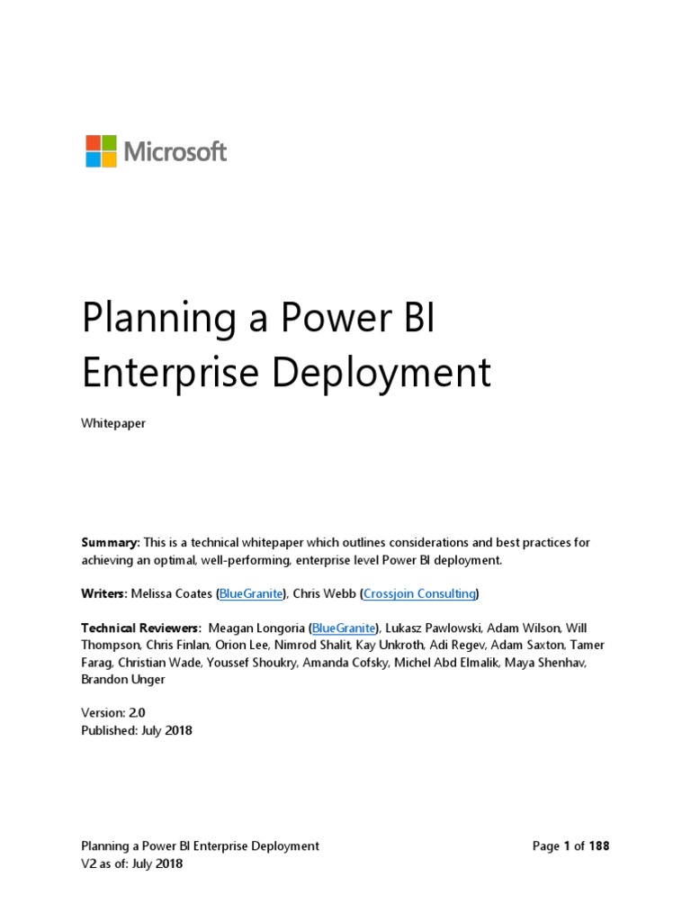 Planning A Power BI Enterprise Deployment | PDF | Mobile App | Business ...