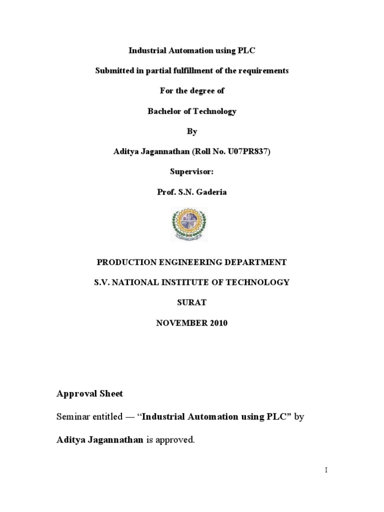 Industrial Automation Using PLC | PDF | Programmable Logic Controller ...