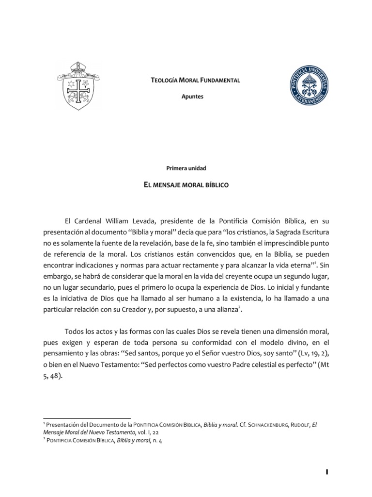 El Mensaje Moral Bíblico | PDF | Biblia | Jesús