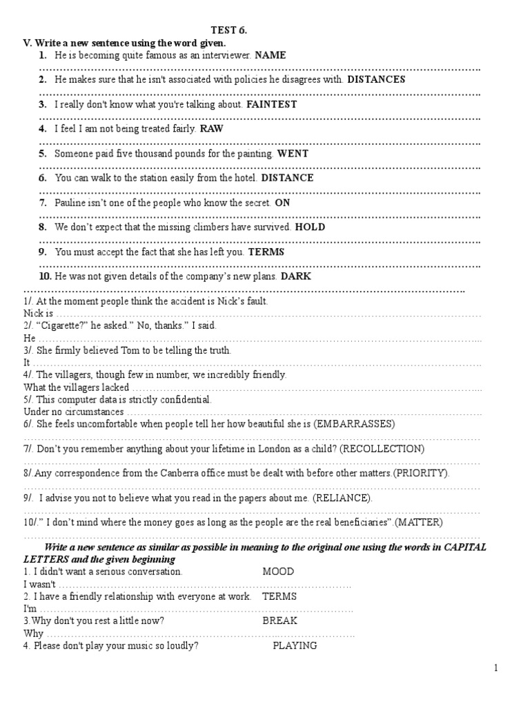 (123doc) - Rewrite-Sentence-By-Idioms-2 | PDF