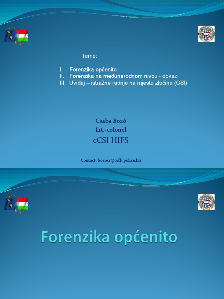 Prezentacija Forenzika 16 - 9 - 13 | PDF