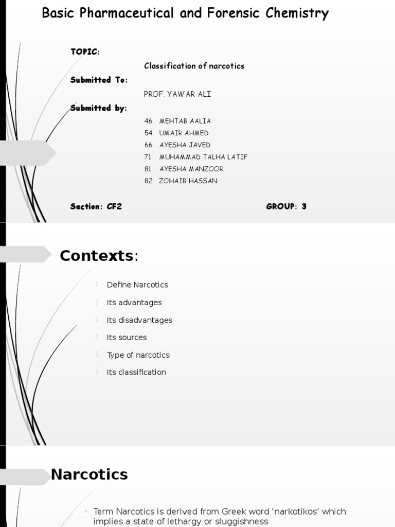 Classification and Types of Narcotics: A Comprehensive Breakdown of ...