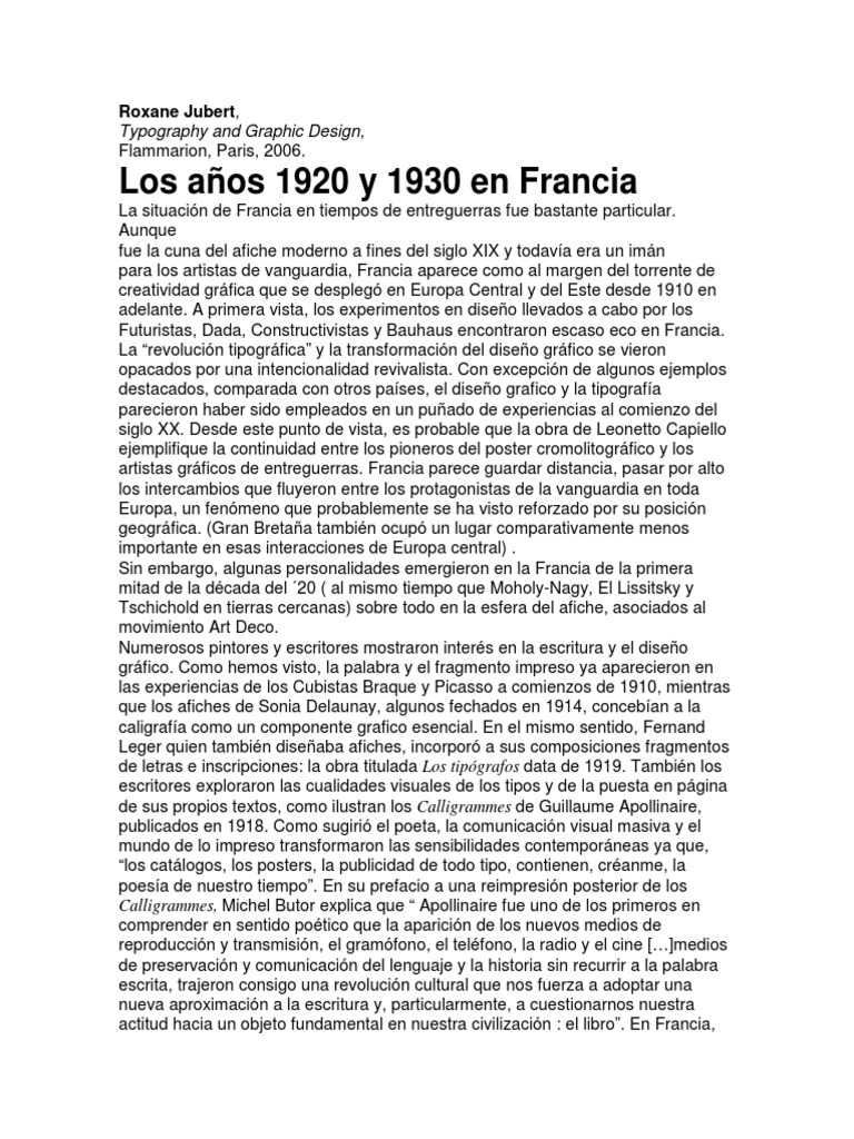 Roxane Jubert Los Años 20 y 30 en Francia | PDF | Arte deco | Póster