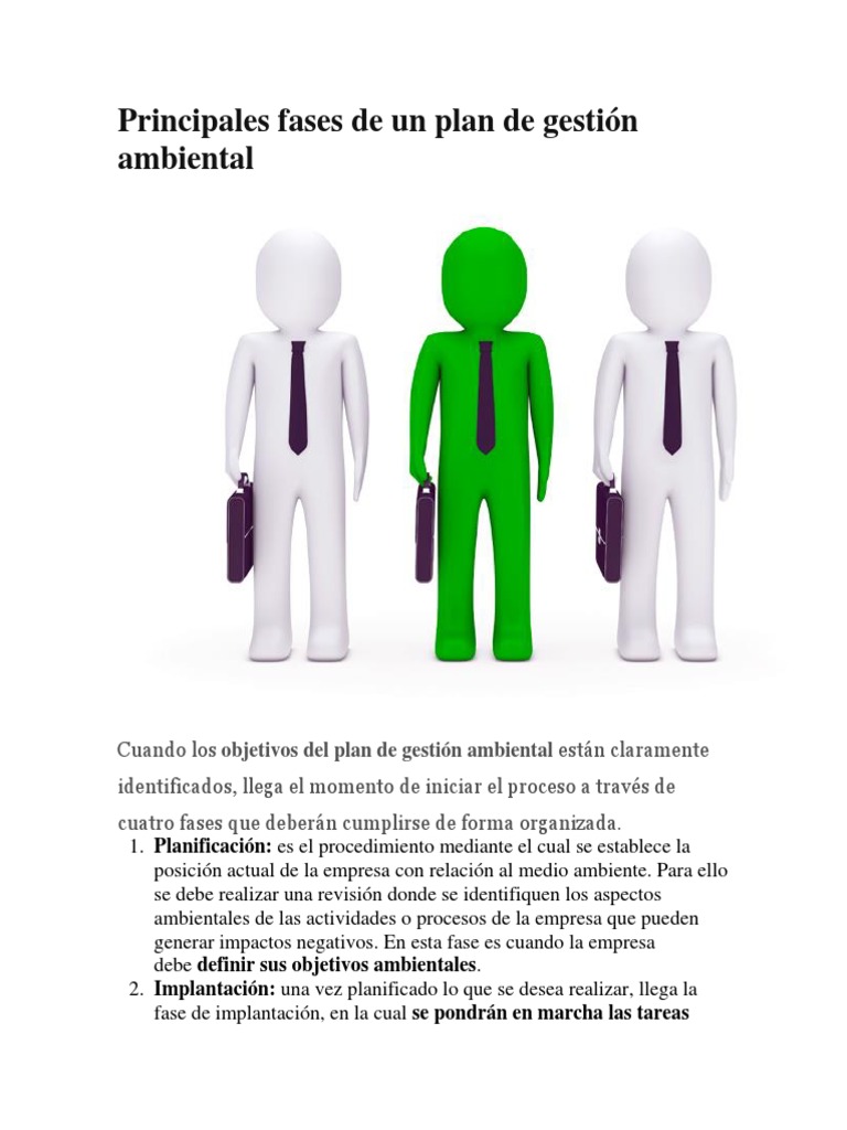 Fases de un Plan de Gestión Ambiental | PDF