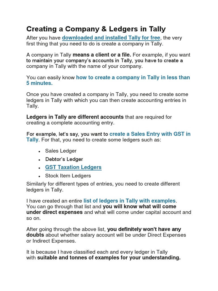 Tally ERP 9 Notes | PDF