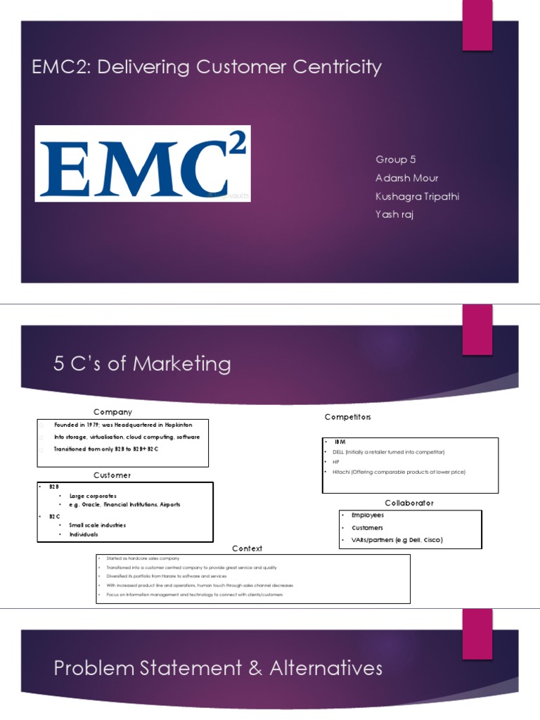 Group5 EMC2 | PDF | Dell | Sales