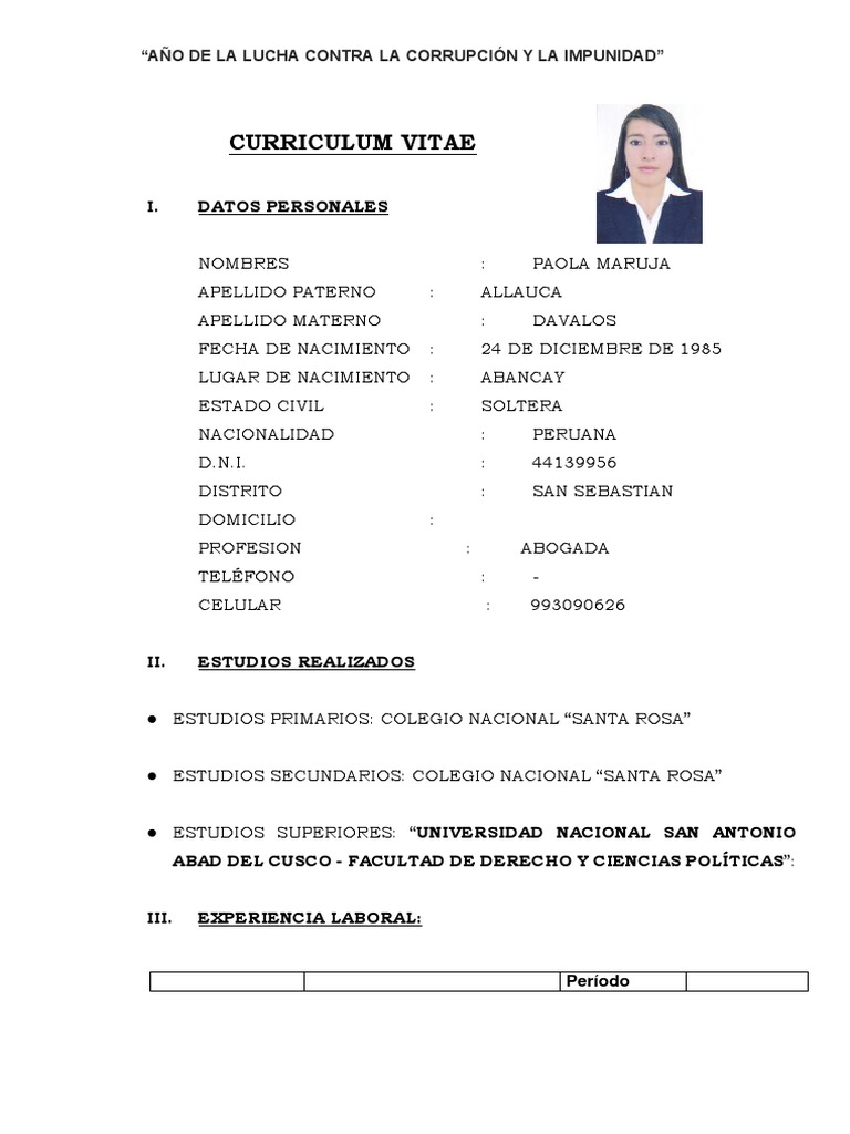 CV Paola | PDF | Universidad | Ley procesal
