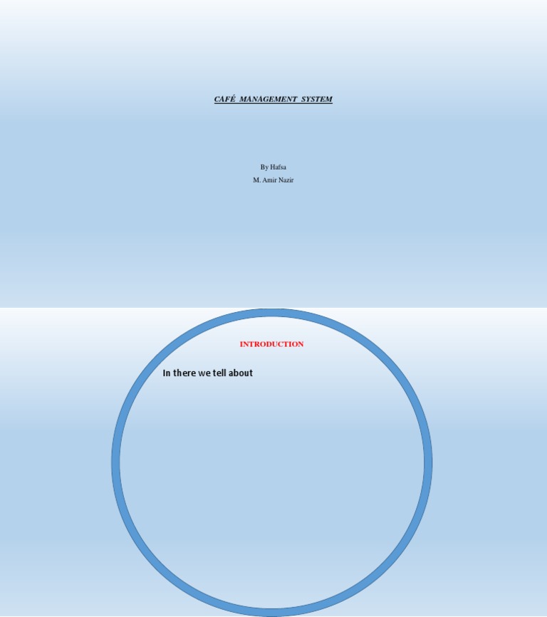 Café Management System | PDF