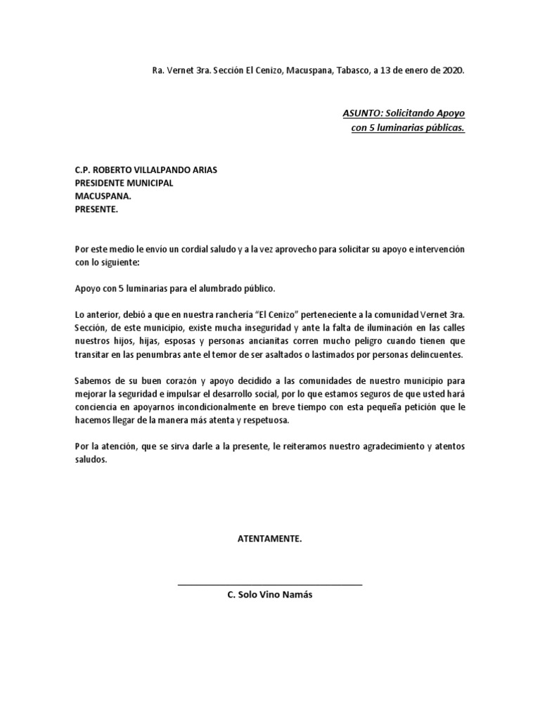 Oficio Solicitud1 | PDF