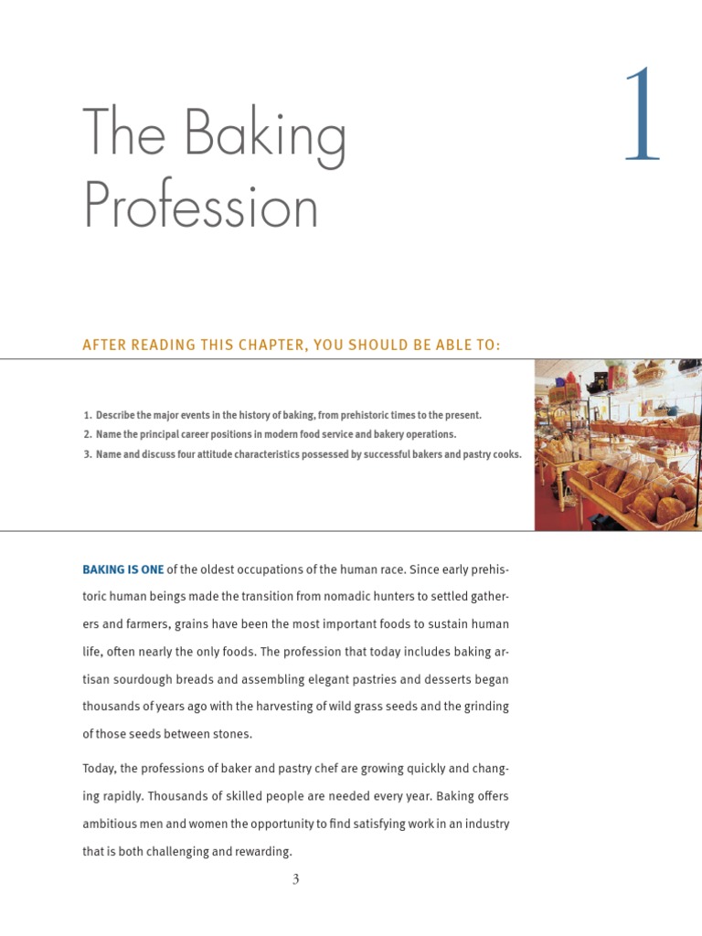 1 2 - Baking Profession Basic Skills PDF | PDF | Breads | Bakery
