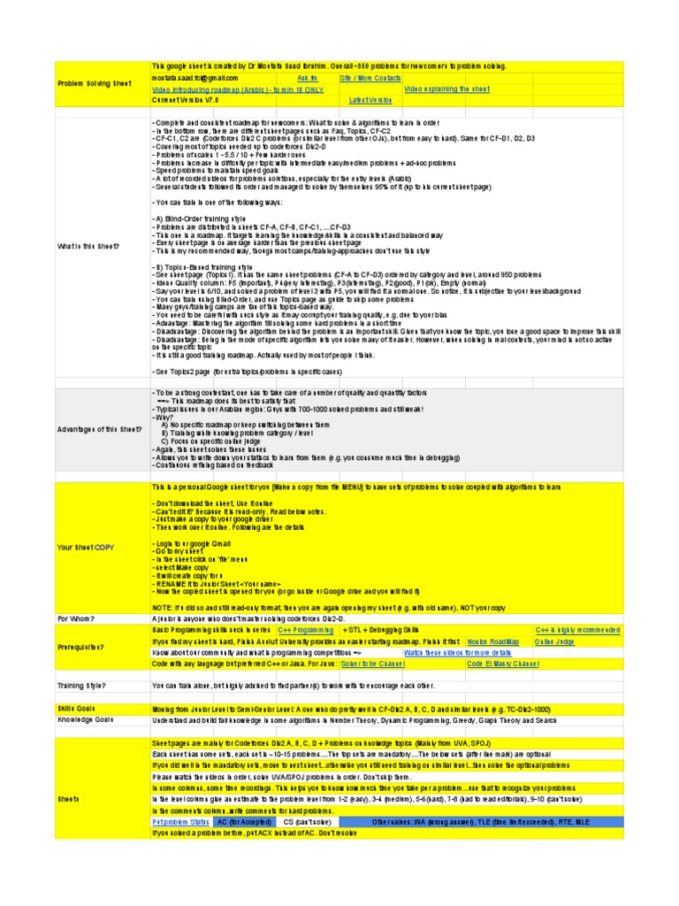 Junior Training Sheet - Template - V7.0 PDF | PDF | Algorithms | Gmail