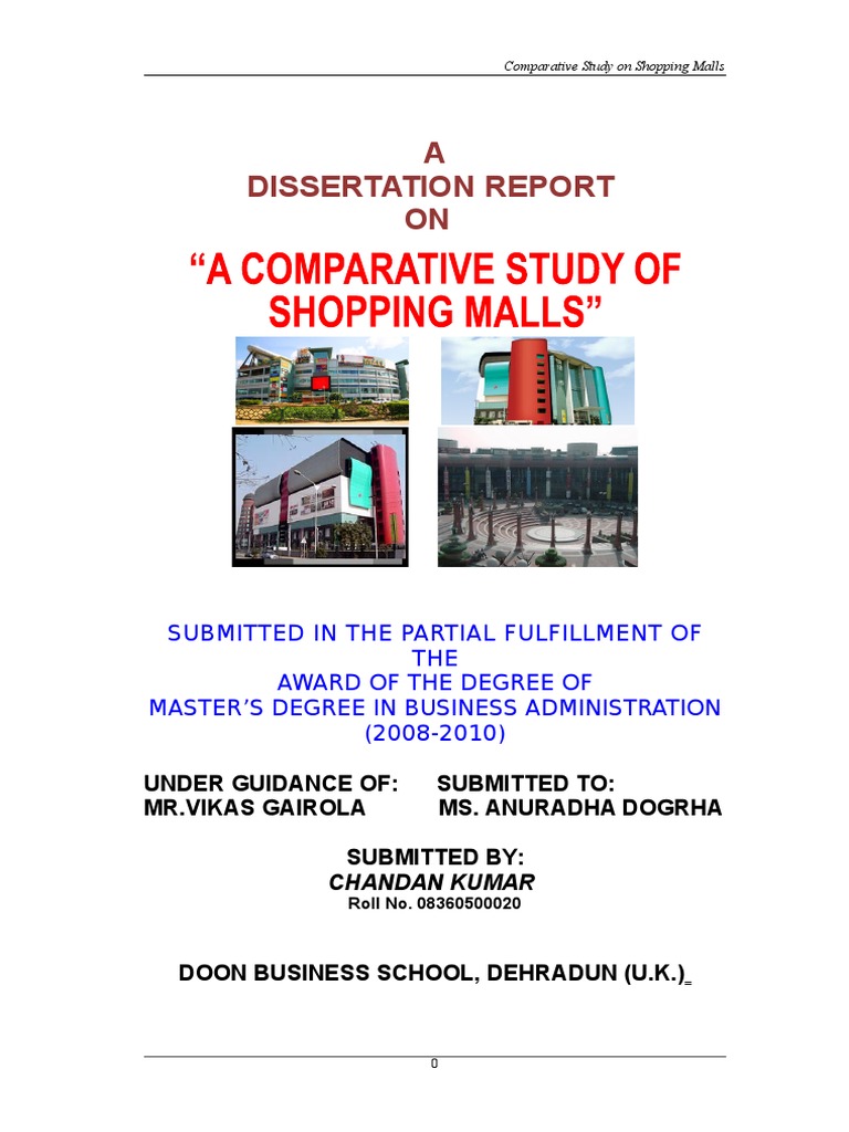 Comparative Study of Shopping Mall | PDF | Chain Store | Retail