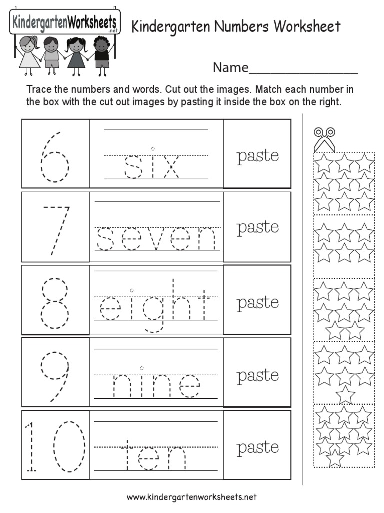 Kindergarten Numbers Worksheet PDF | PDF
