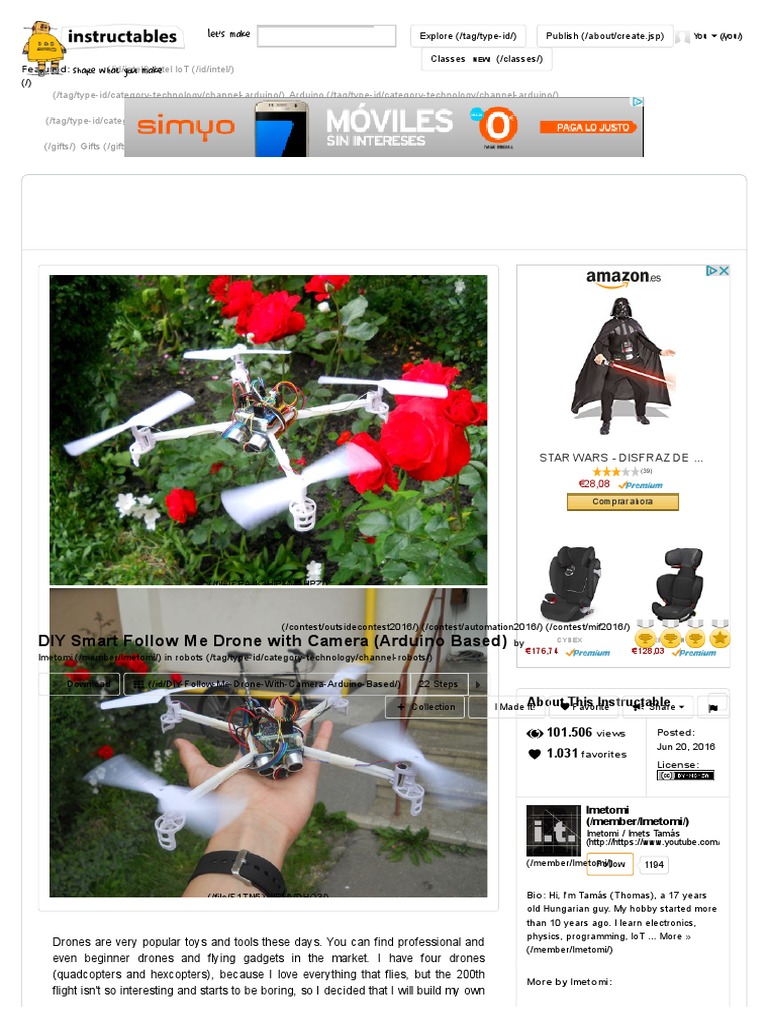 Diy Smart Follow Me Drone With Camera Arduino Based All Pdf Unmanned Aerial Vehicle 