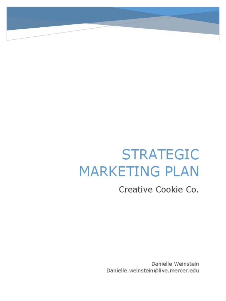 Strategic Marketing Plan for Cookies | PDF | Retail | Marketing