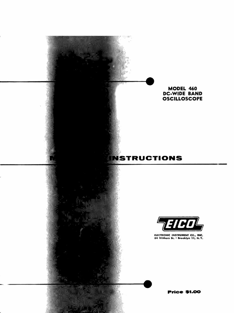 460 EICO Oscilloscope Manual PDF | PDF