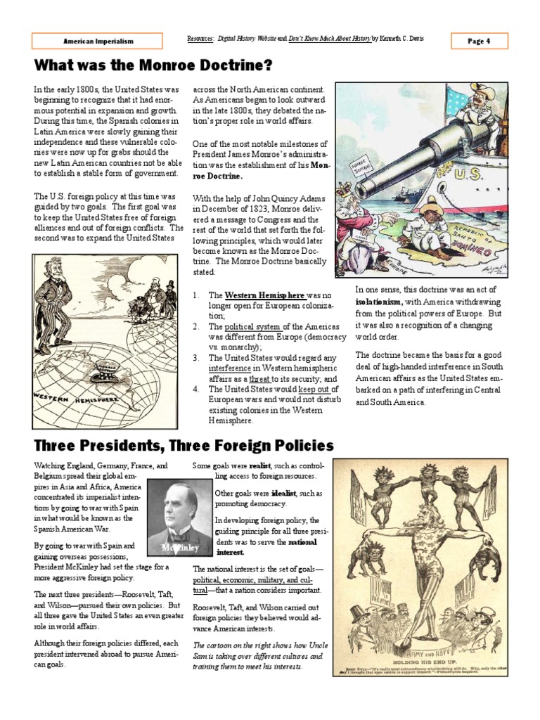 American Imperialism | PDF | Panama Canal | William Howard Taft