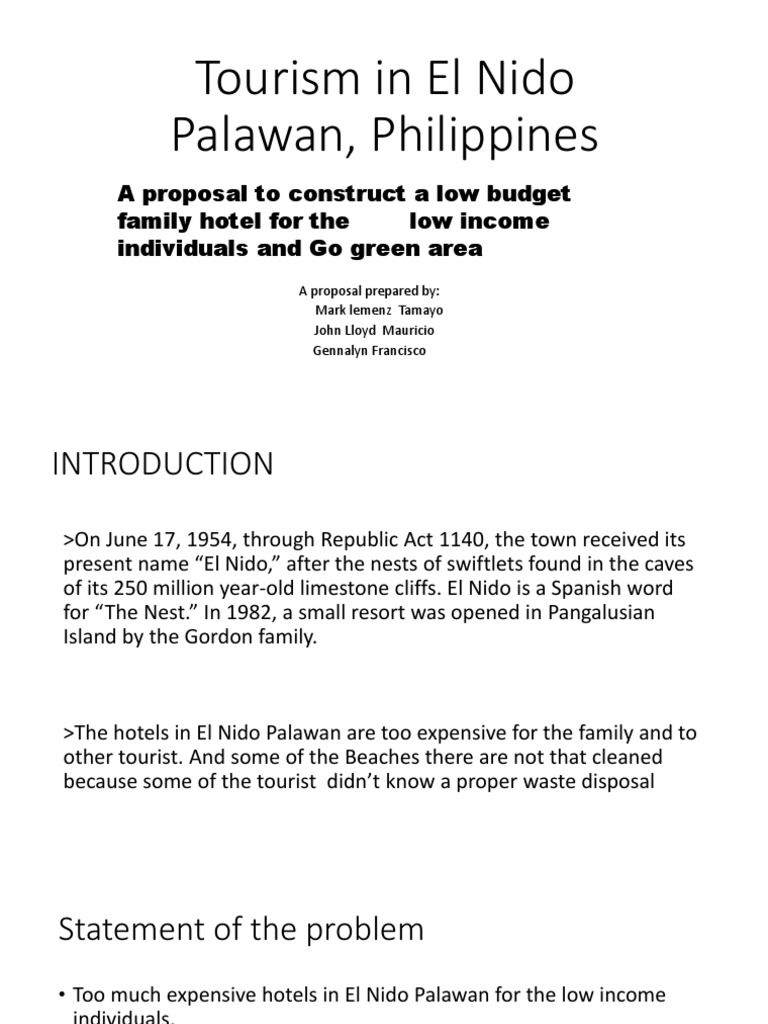 Tourism in Palawan - Power Point | PDF | Tourism | Economies