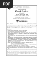 Pascal Contest 2025 Guidelines | PDF | Area | Mathematics