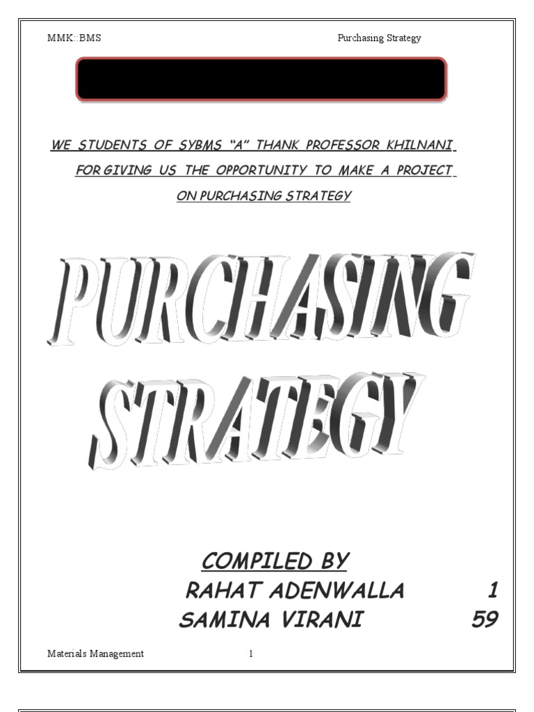Purchasing Strategy Final | PDF | Monopoly | Prices