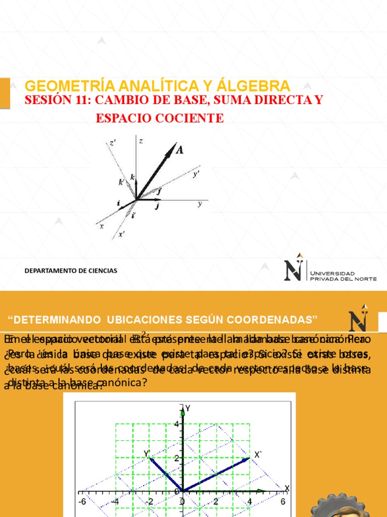 Sem 11 - HT - Bases - Cambio de Base | PDF | Base (álgebra lineal ...
