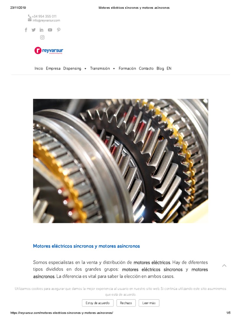 Motores Eléctricos Síncronos y Motores Asíncronos PDF | Descargar gratis PDF | Motor eléctrico ...