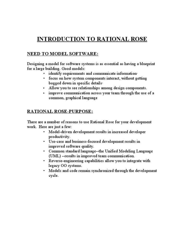 Introduction To Rational Rose | PDF | Use Case | Class (Computer ...