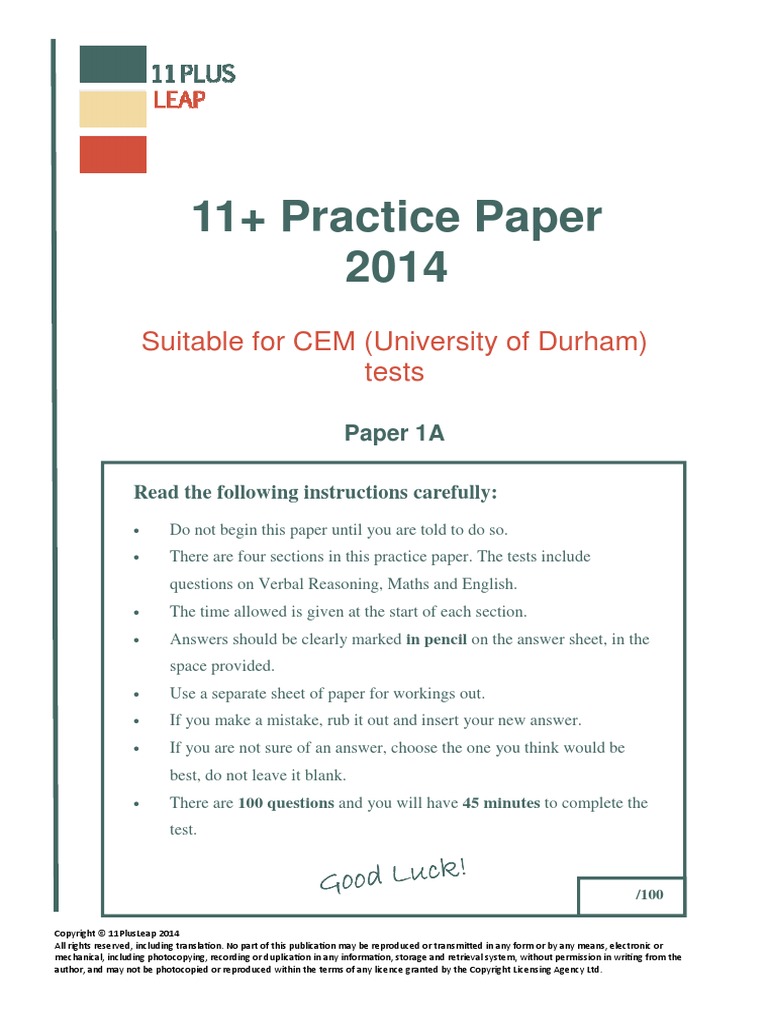 11 Plus Leap CEM1 A | PDF | License | Celsius