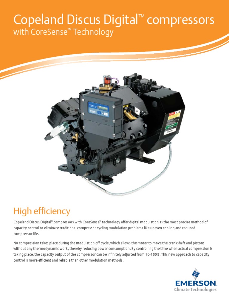 Copeland Discus Digital Compressors Coresense Technology en 2884258 ...