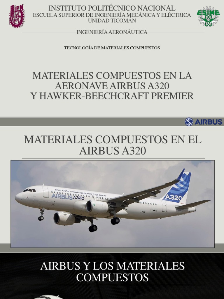 Materiales Compuestos en El A320 y Beechcraft | PDF | Aerobús ...