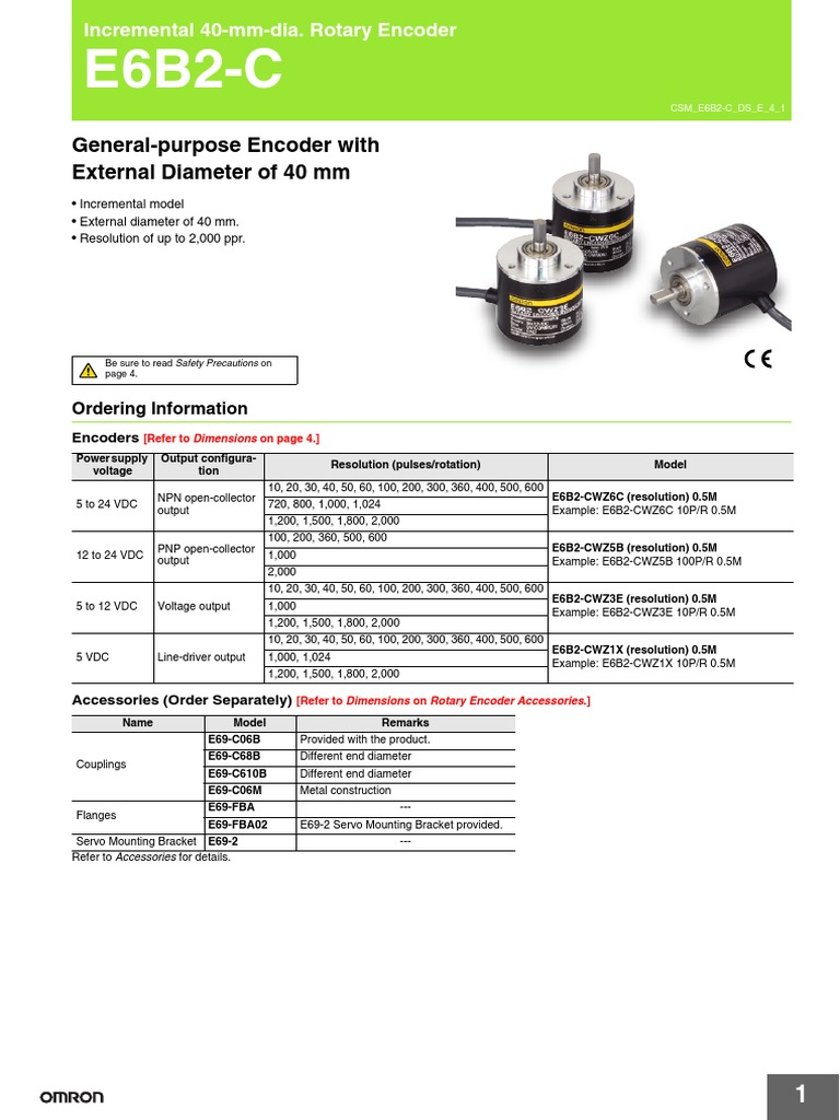 Encoder Omron PDF | PDF | Bipolar Junction Transistor | Electrical ...