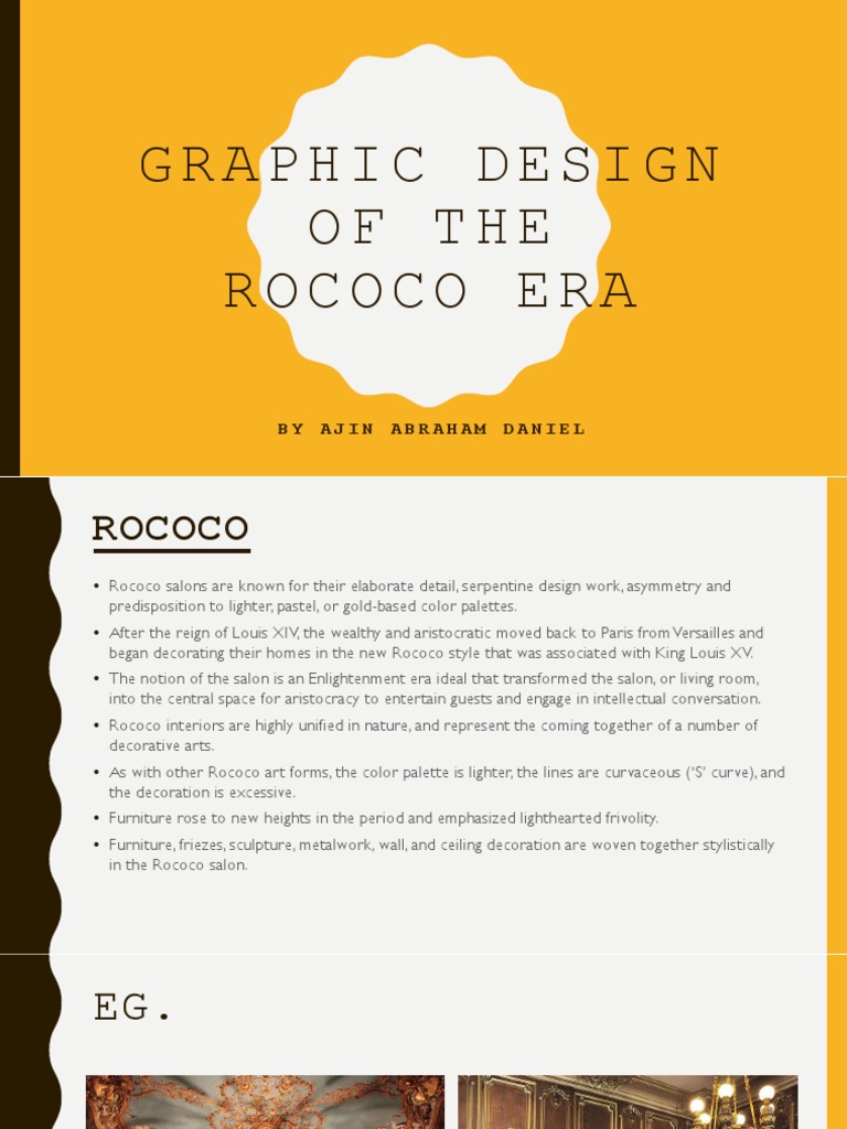 Graphic Design of The Rococo Era | PDF | Baroque | Art Media
