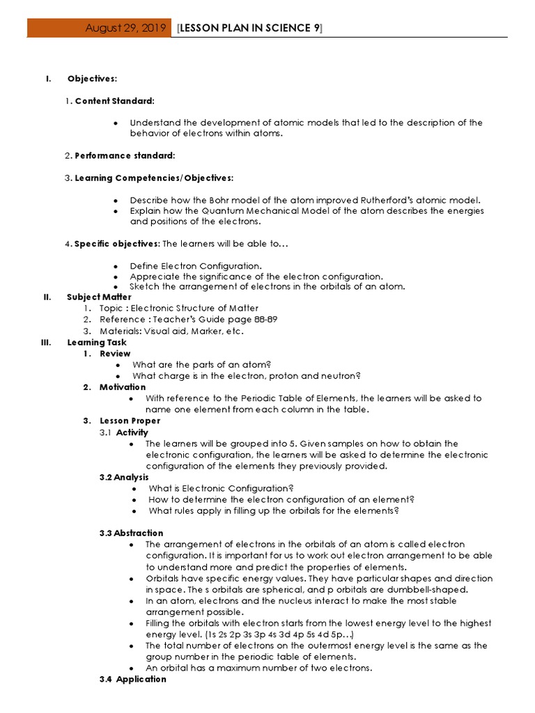 Grade 9 3 | PDF | Electron Configuration | Atomic Orbital