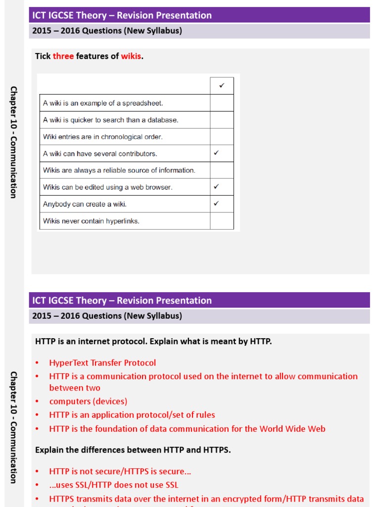 ICT IGCSE Communication Concepts | PDF | Hypertext Transfer Protocol ...