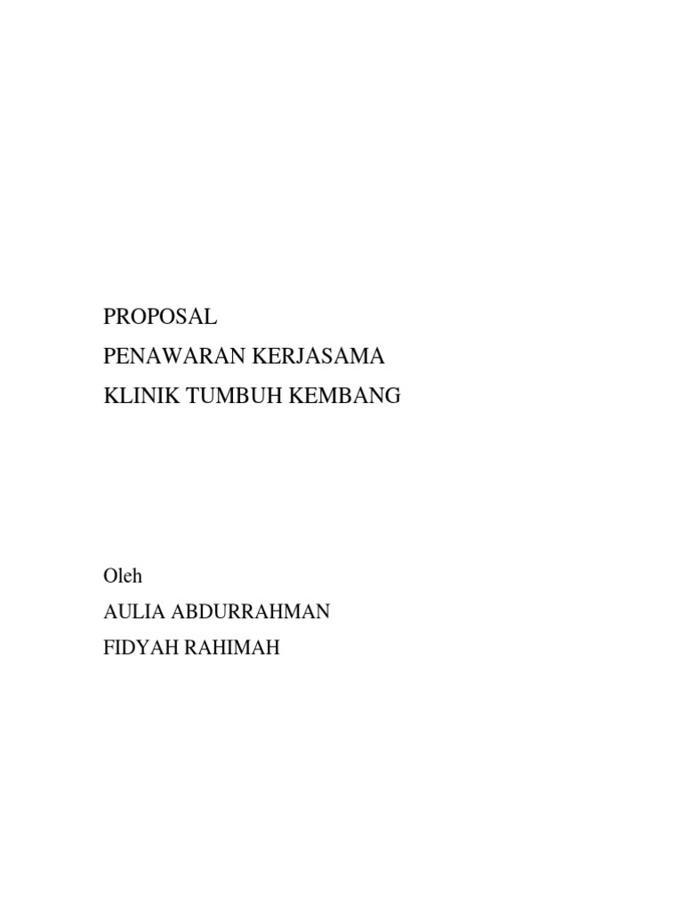 PROPOSAL Baru | PDF