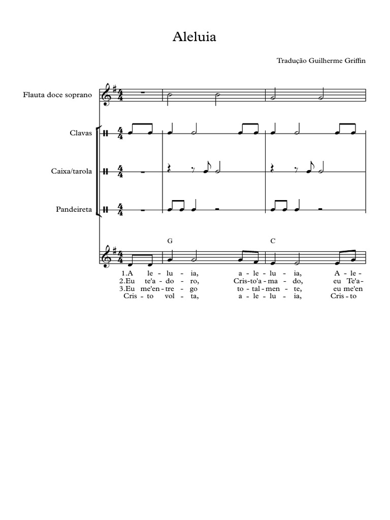 Aleluia - Partitura Completa | PDF