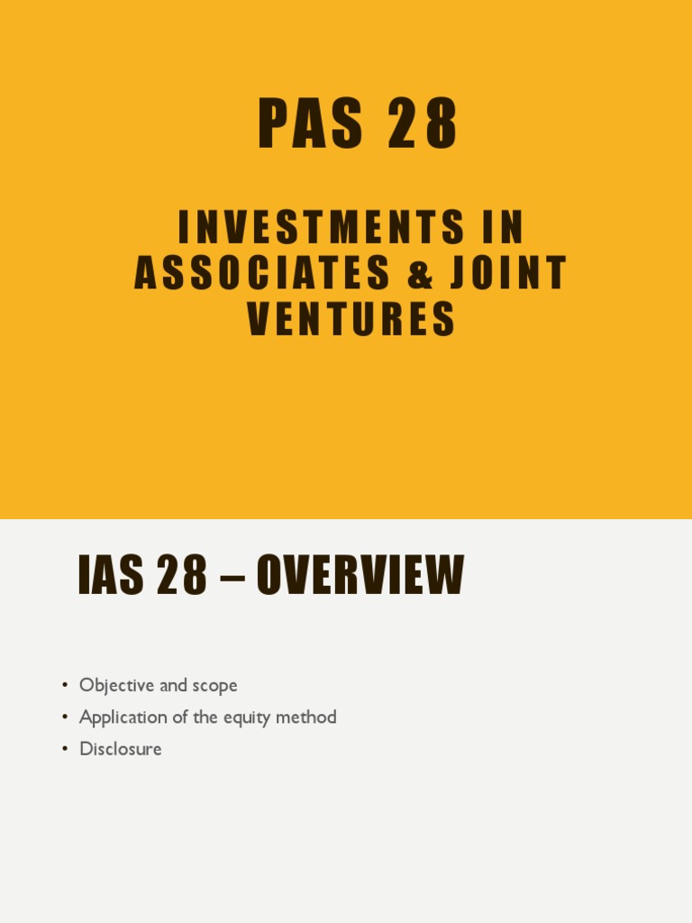 PAS 28 Investment in Associates and Joint Ventures | Consolidation ...